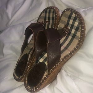 Burberry Shoes | Strapy Sandal Wedge | Poshmark